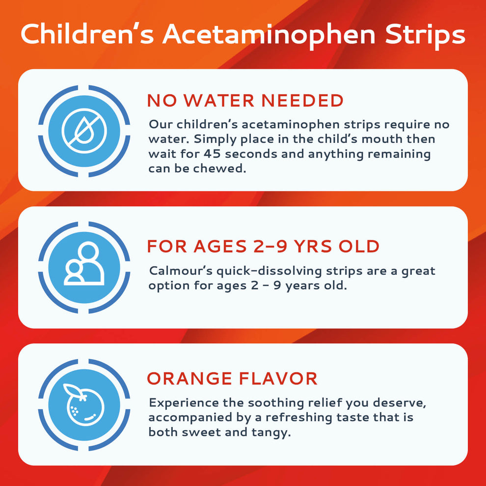 Calmour Children’s Acetaminophen | Quick Relief For Cold & Flu
